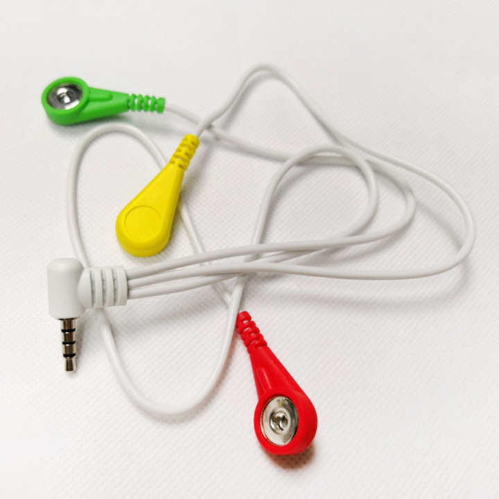 Customized 3-Lead 4.0mm Male Audio Connector Tens Cable Copper ...