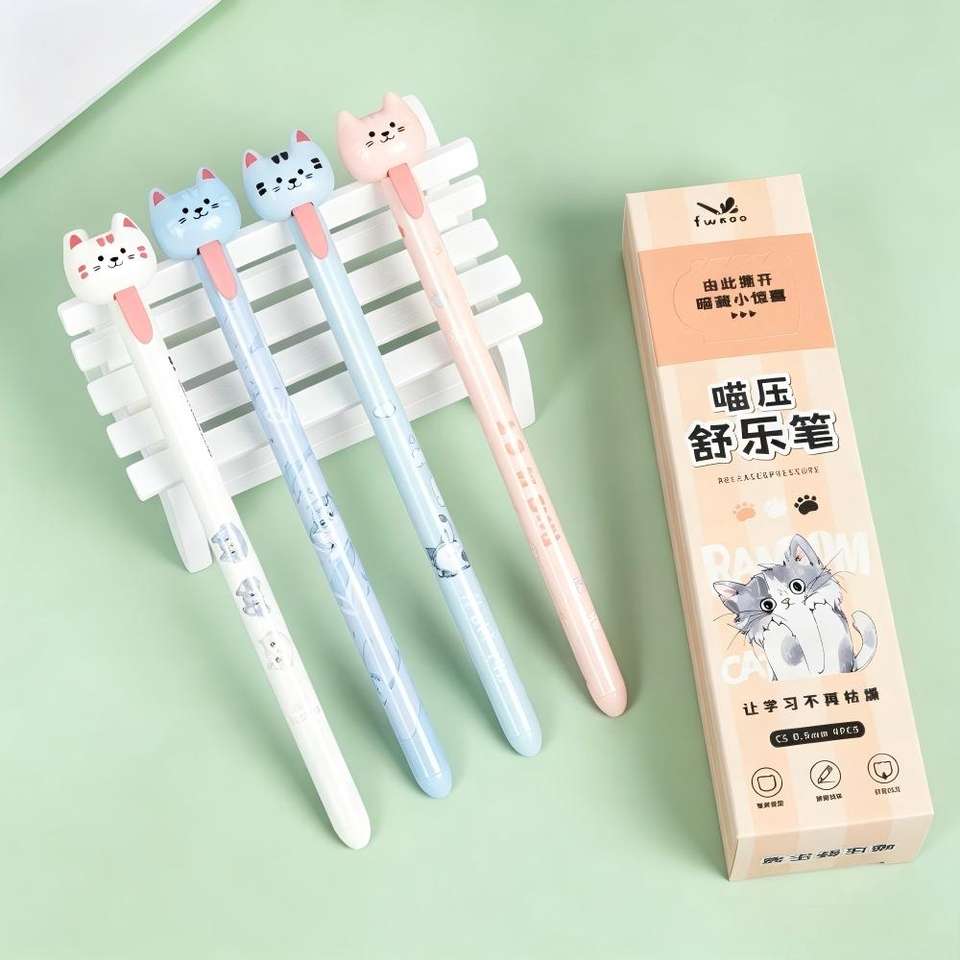 Cute Cartoon Erasable 0.5mm Gel Pen Stress Relief Puppy Tongue Pulling ...