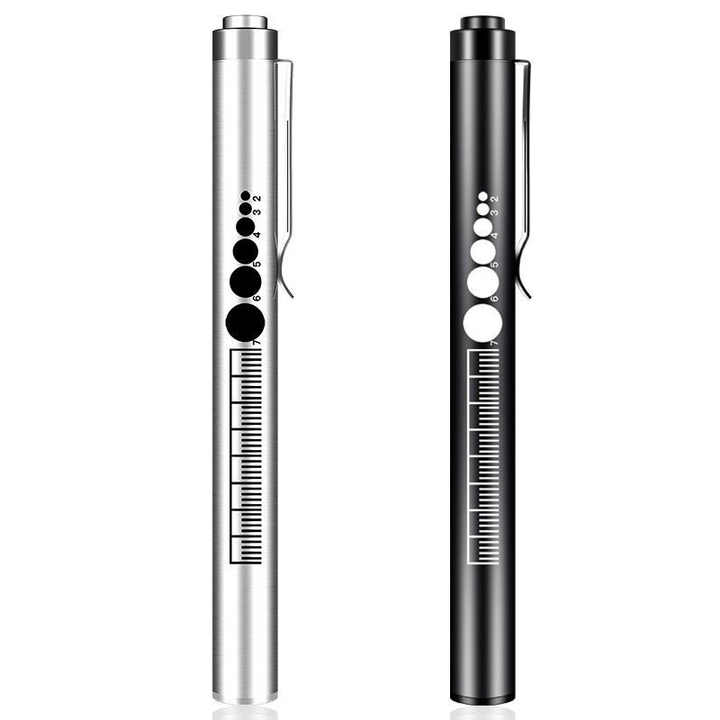 Medical Flashlight with Pupil Gauge and Ruler - Rechargeable