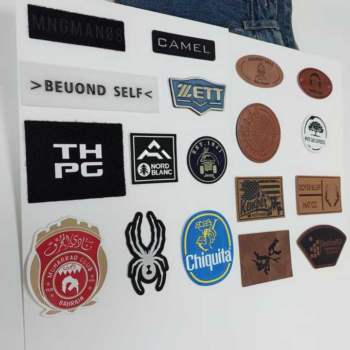 Custom Personalized Multiple Shapes Badges Leather 3D Heat Pressed Logo ...