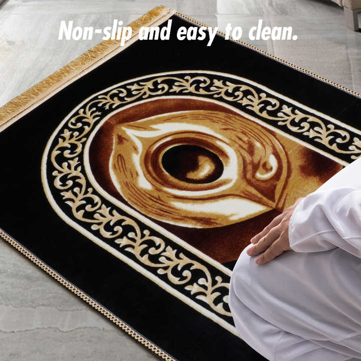 Eid mubarak Ramadan Prayer Rug Thick Praying Rug Luxury Family Machine ...