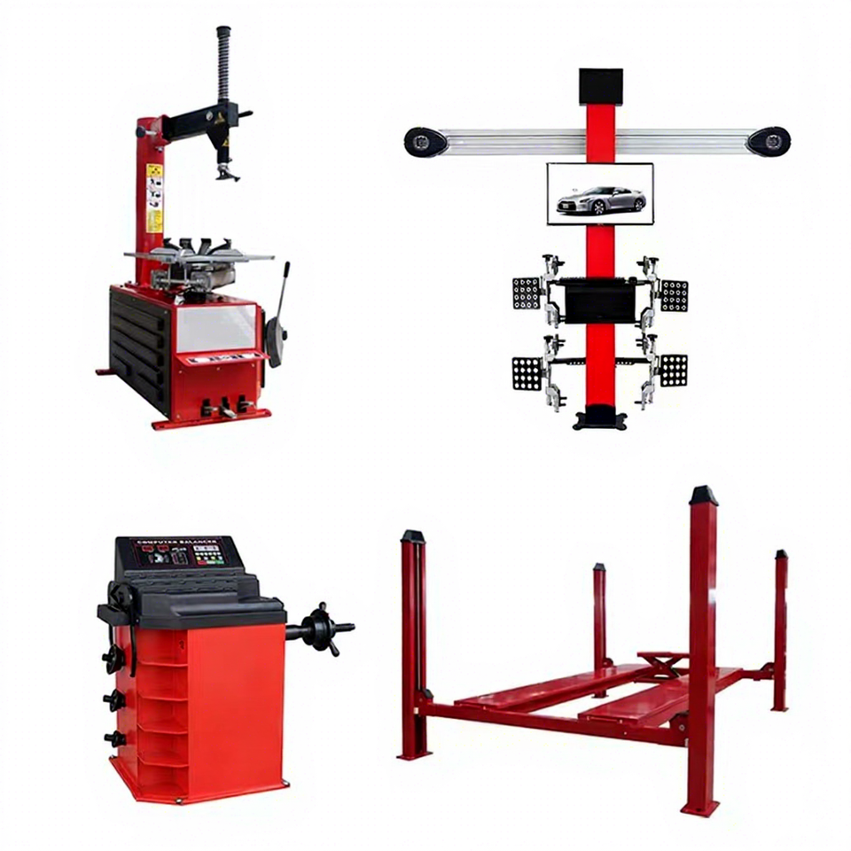 Auto 3D Four Wheel Alignment Equipment - 4 Post Car Elevator Tire ...