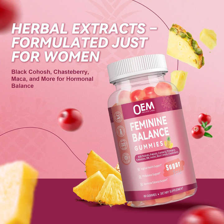 OEM Sugar Free Multivitamin Gummies Feminine Balance Gummies for Women ...
