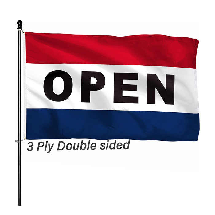 Custom Open Flags 3x5 Outdoor Double Sided 3 Ply-Open Flag for Business ...