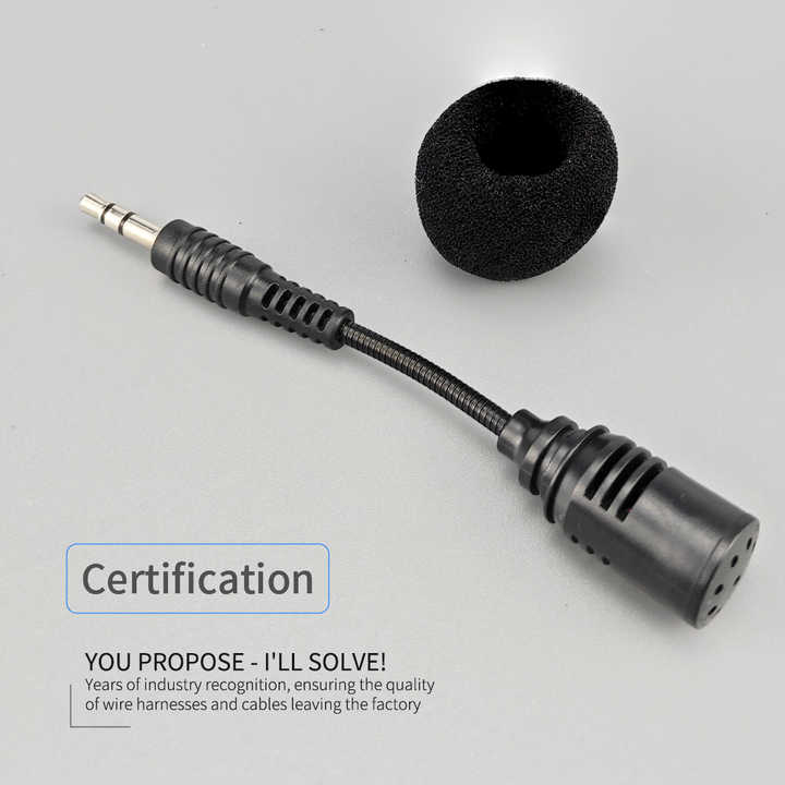 3.5mm Jack Mini Microphone Flexible Hose Adjustable Gooseneck Noise ...