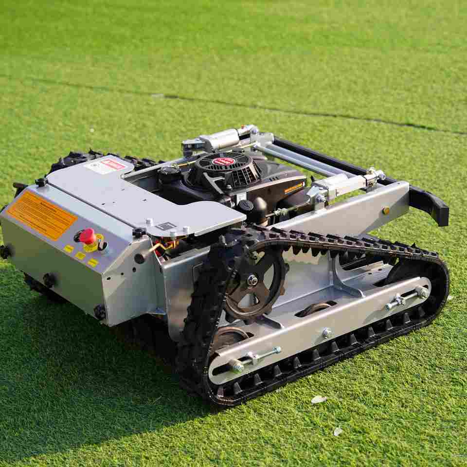 Rubber Track Remote Control Lawn Mower - Efficient Mowing