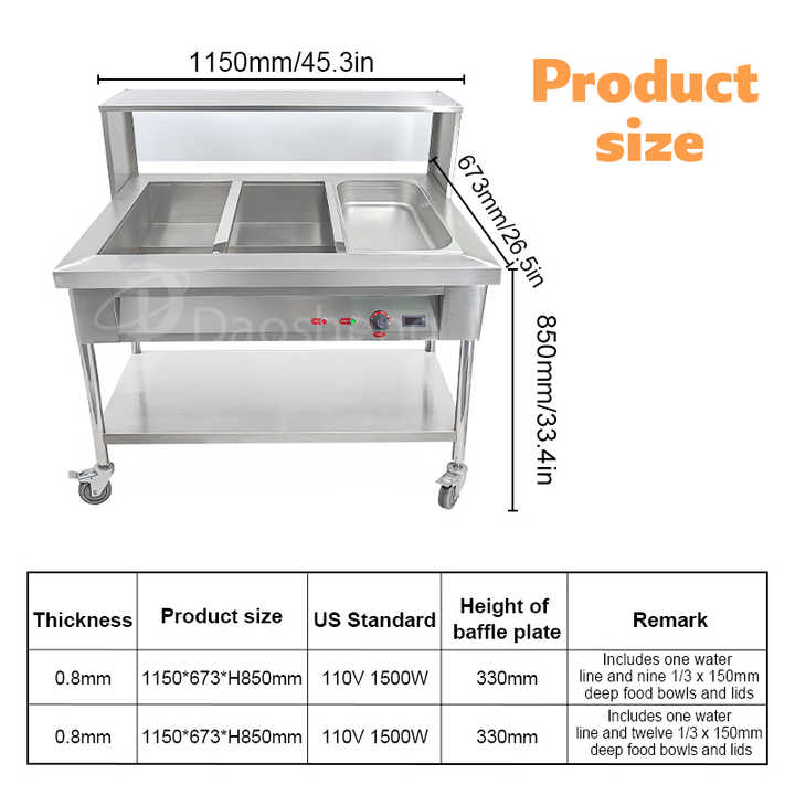DaoSheng Commercial Stainless Steel Restaurant Electric Fast Warmer ...