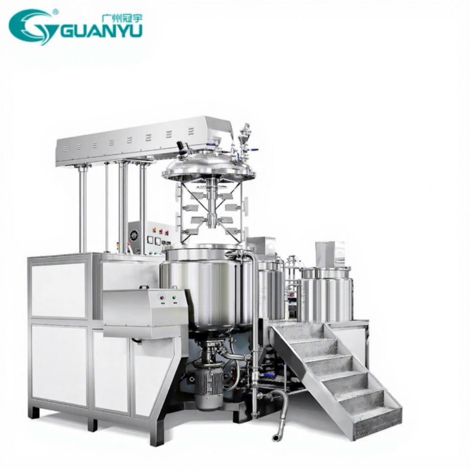 1000 Liters High Shear Mixer Vacuum Emulsifier Mixing Paste Cosmetic ...