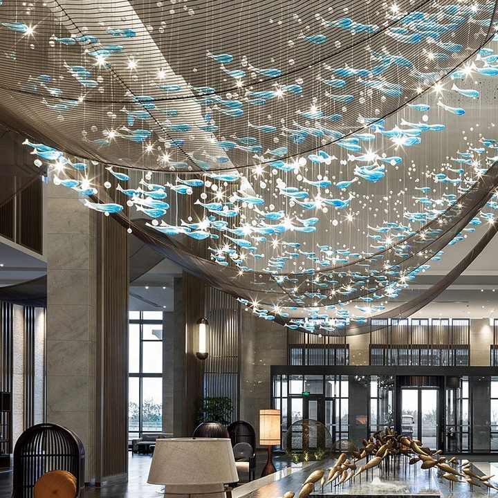 Fish Chandeliers - Stylish Ocean Theme Lighting Solutions
