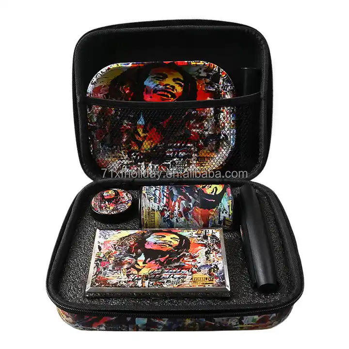 2024 Smoking Kit Tobacco Bag With Stash Jar Cigarette Rolling Machine ...