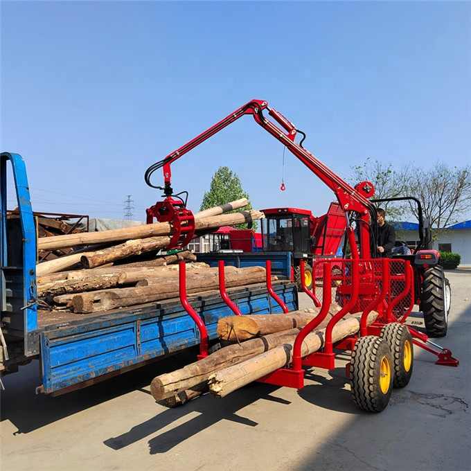 Wholesale Forest Timber Wood Log Trailer with Grapple