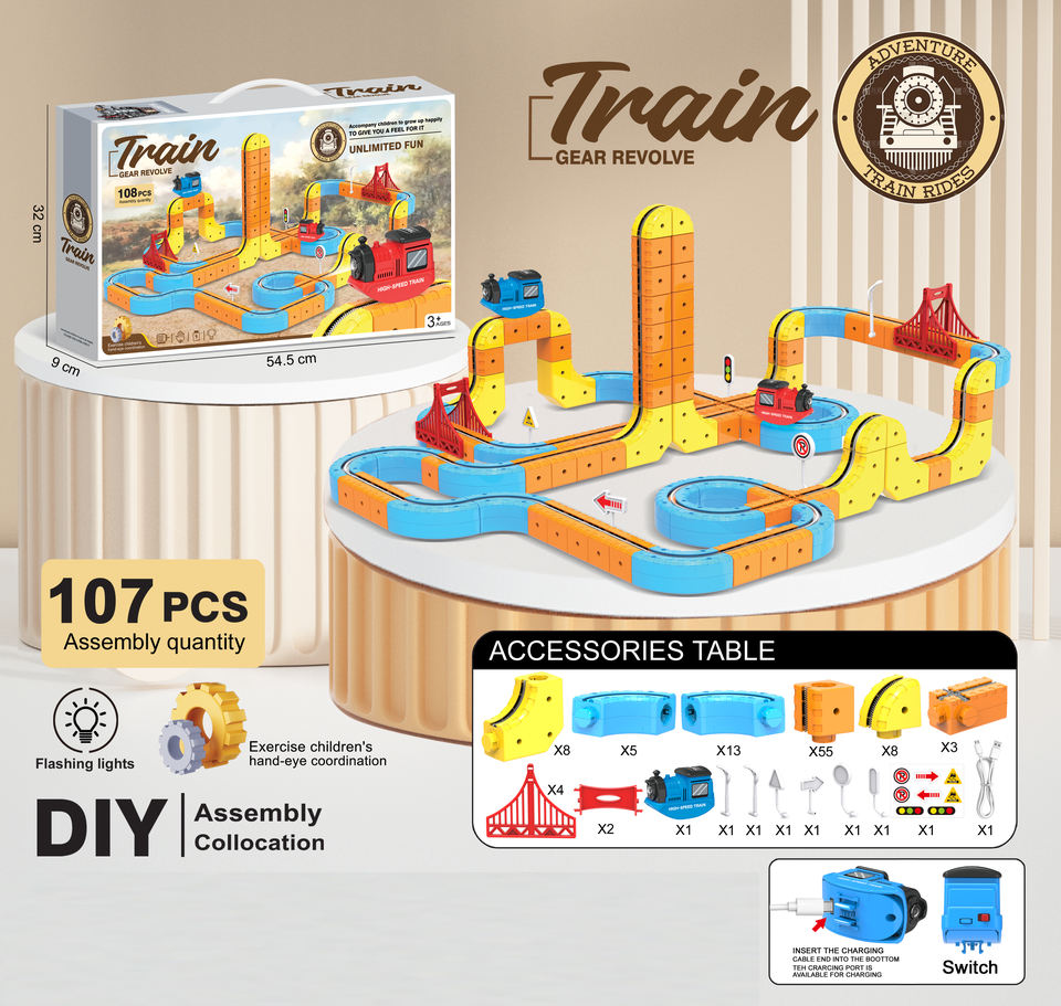 EPT Magnetic Track Car stem Building Blocks Set Montessori Educational ...