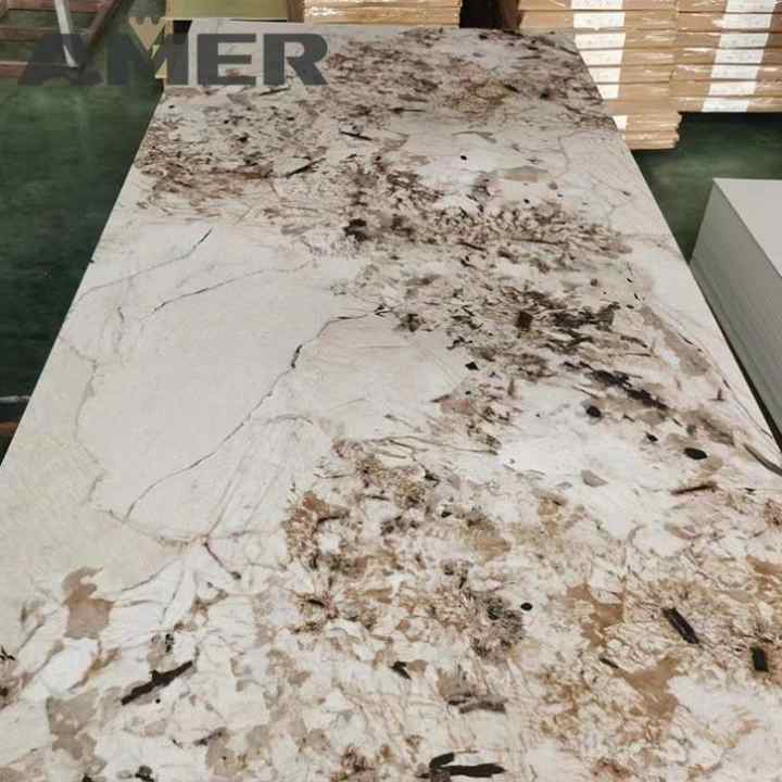 Rongke OEM 3d Matte Pvc Blue Small Marble Alternative Flexi Wet Wood ...