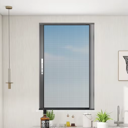 Retractable Roller Screen with Lock Sliding Flyscreen Detachable Roller ...