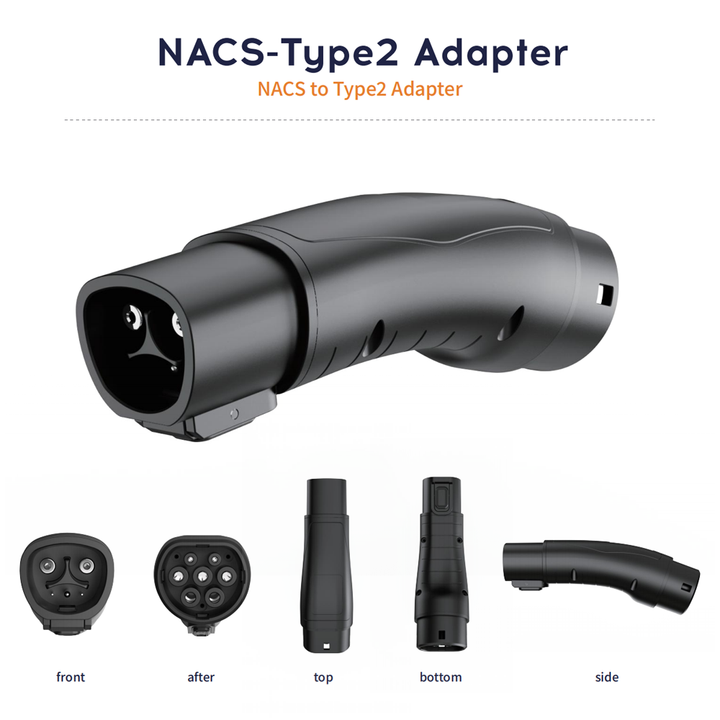 2025 Hot Selling NACS-TYPE2 AC EV Converter Adapter AC 32A 250V NACS ...
