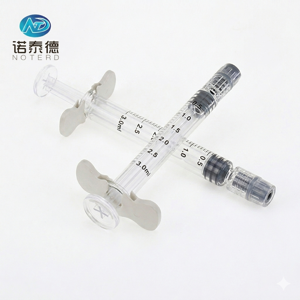 3ml Glass Syringe with Custom Color Backstop and Plunger, Premium ...