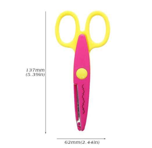 6 Styles Minimalistic Lace Pattern Paper Scissors Wavy Small Round Head ...