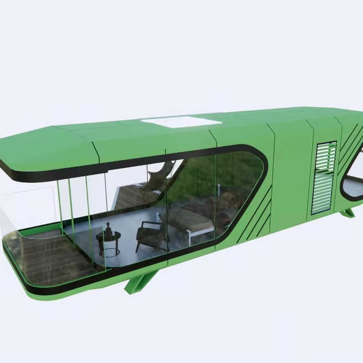 20Ft 40 Ft Steel Modular Prefab House Double Space Apple Capsule China ...