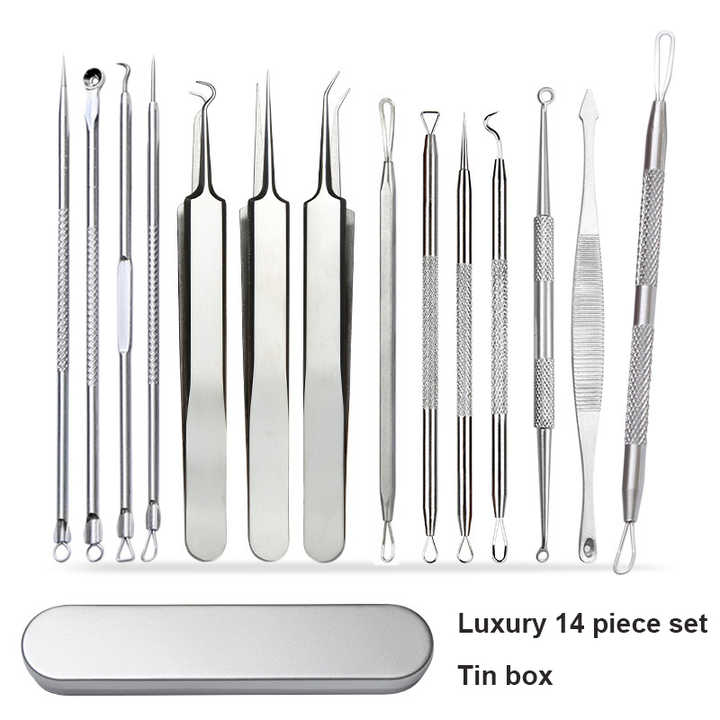 Silver Head Blemish Acne Remover Needle Tool Stainless Steel Easily ...