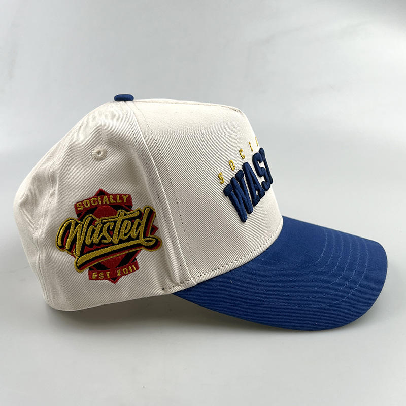 Custom Embroidered Logo 5 Panels Snapback Sport Caps Hats Wholesale ...