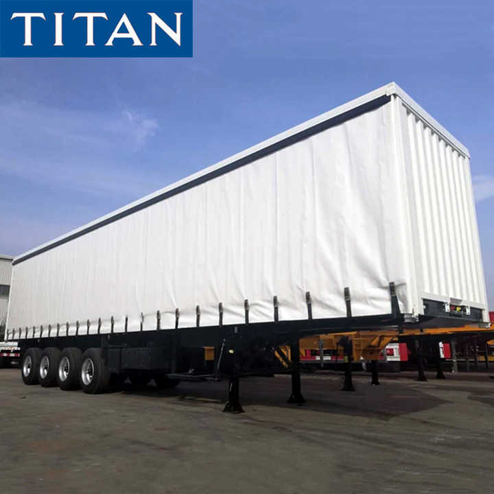 3 Axles 40ft Pvc Fabric Tarpaulin Roller Shutters Curtain Side Trailer ...
