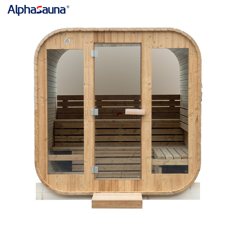Outdoor Sauna Window View Traditional Canadian Red Cedar Sauna Room ...