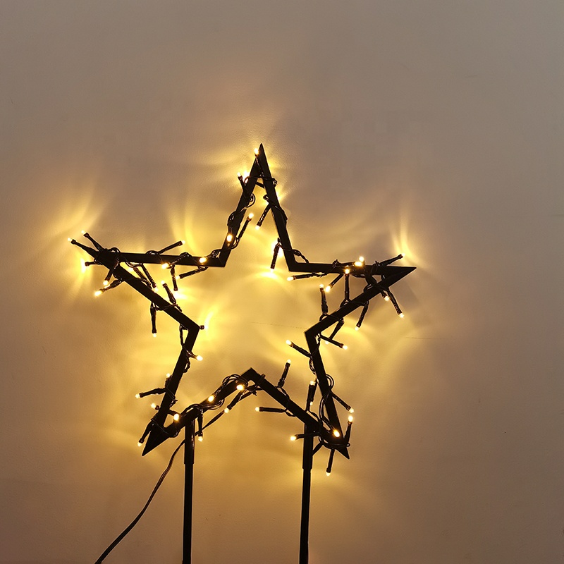 NY011022 Iron Metal Star Frame LED garden Lights-Taizhou Deco-Maker ...