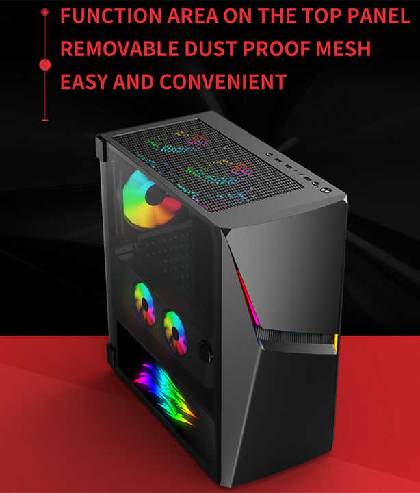 Gaming Case - AX3 Desktop PC with E-ATX Motherboard Support