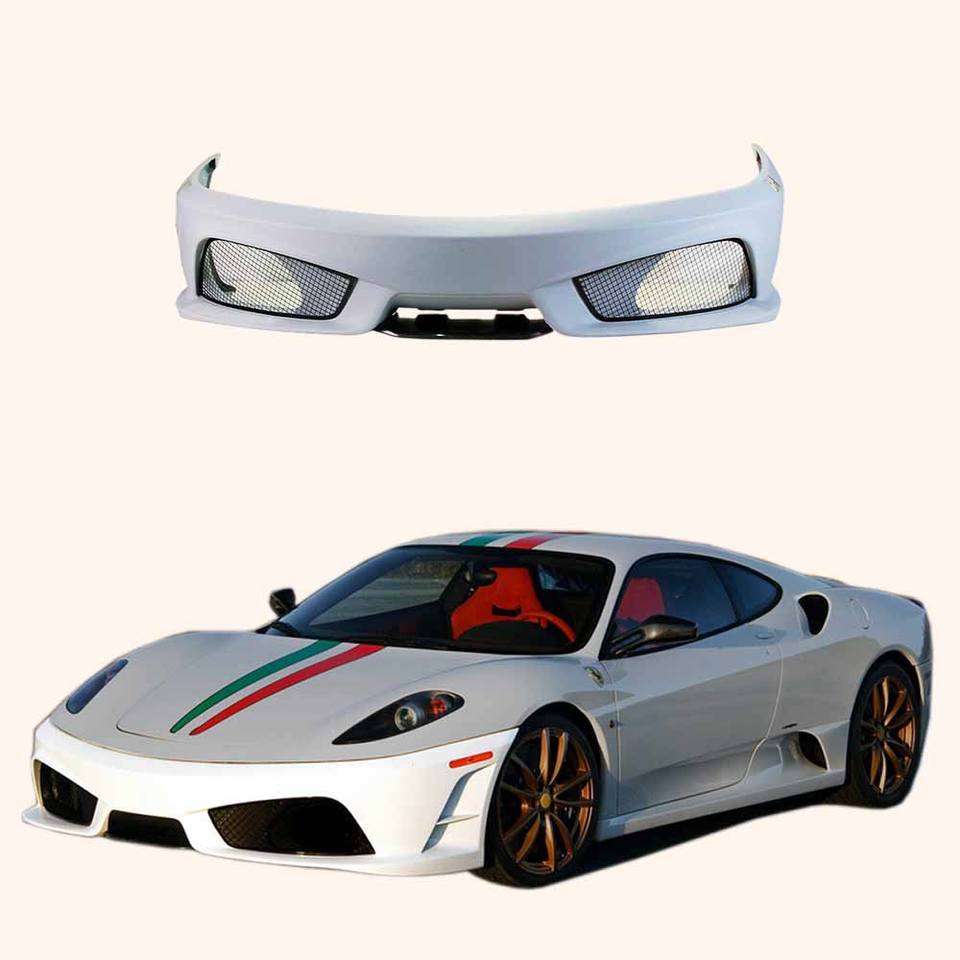 For Ferrari F430 430 2005-09 Scuderia Style Fiberglass Unpaint Front ...