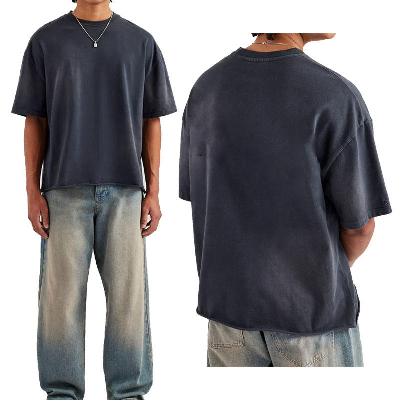 Custom Logo Streetwear Oversized Heavy Cotton Men's T-Shirts Graphic ...