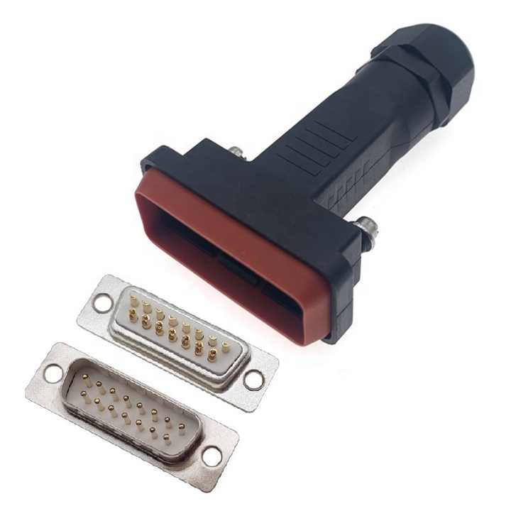 D-SUB 15pin Waterproof Hood - IP67 Connector for Cable Assembly
