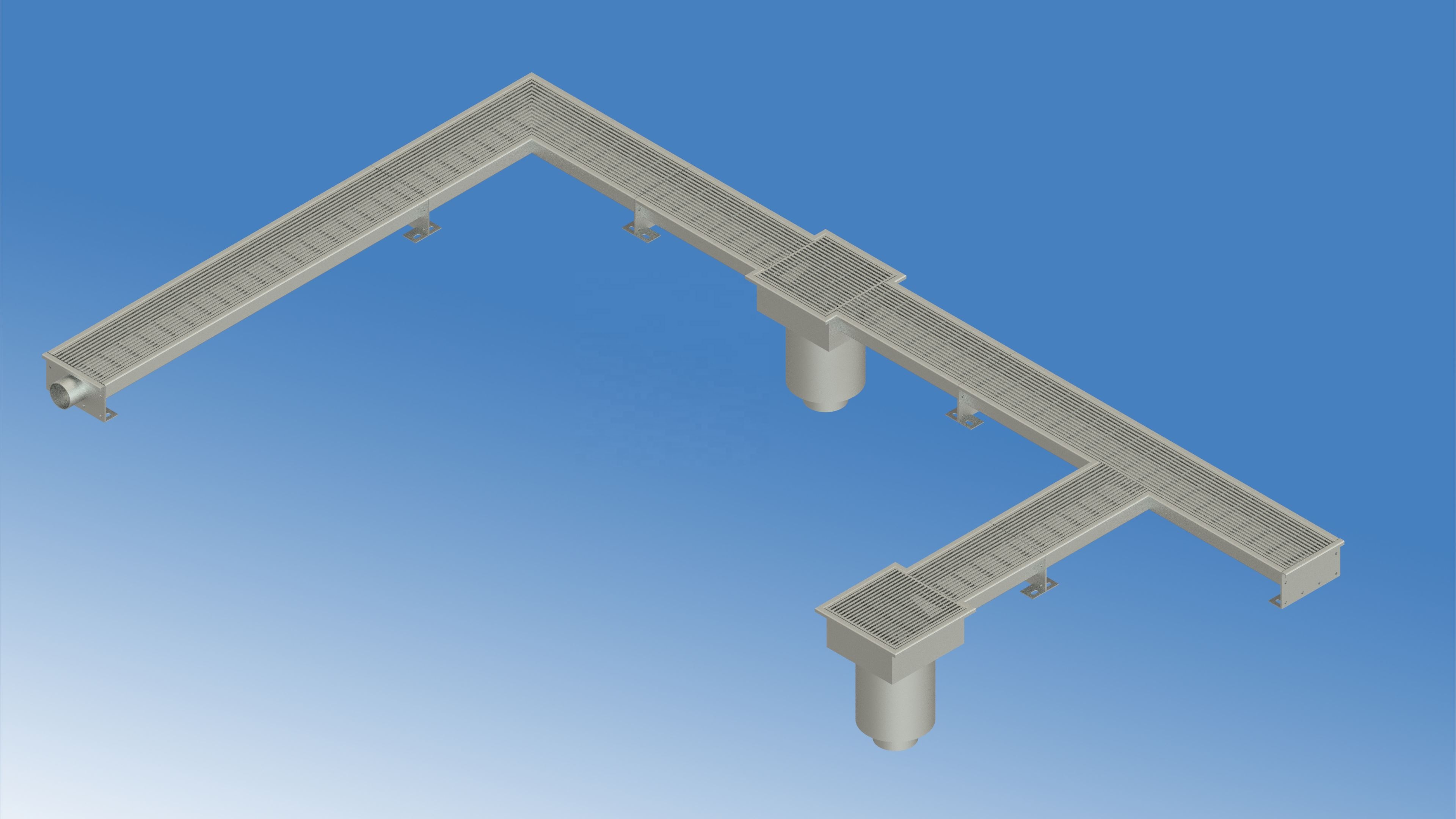 Durable sus304 stainless steel grating drainage channel for Industrial ...