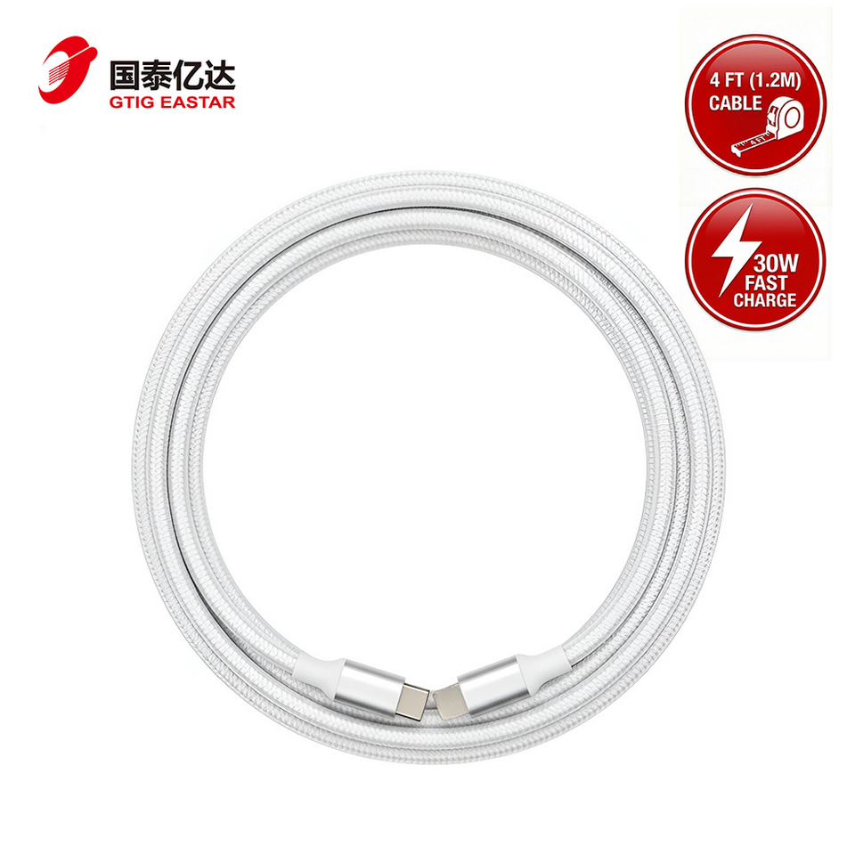 High Quality USB Cable Type C to L 30W Charging Data Cable Nylon ...