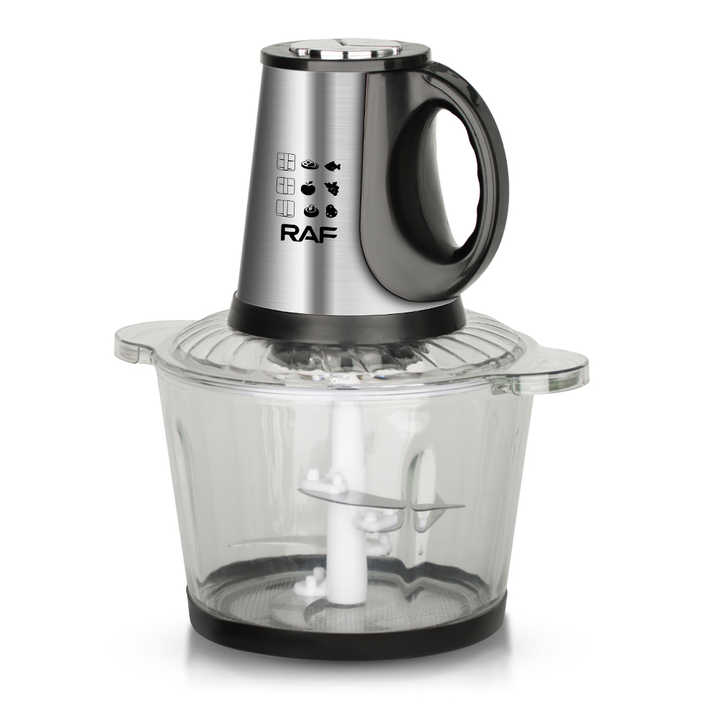 RAF 800W Food Processor Fufu Machine with 3L Glass Bowl Ergonomic ...