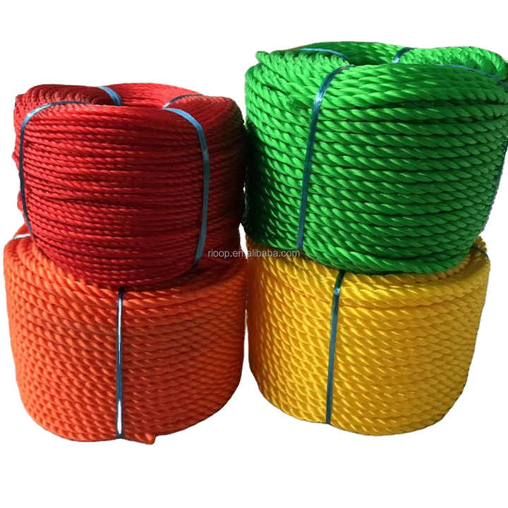 Factory Hot Selling 3 Stranded PP Rope 6mm-25mm Packaging Climbing Rope ...