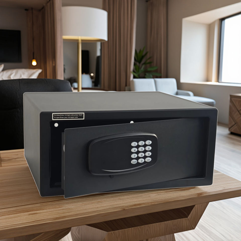 Hotel Guest Room Electronic Safe Box Hotel Small Black Safe Deposit Box ...