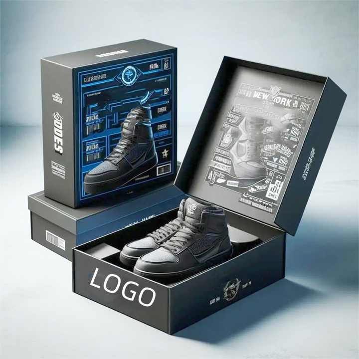 Luxury Shoebox Packaging Corrugated Printing High Quality Cool Foldable ...