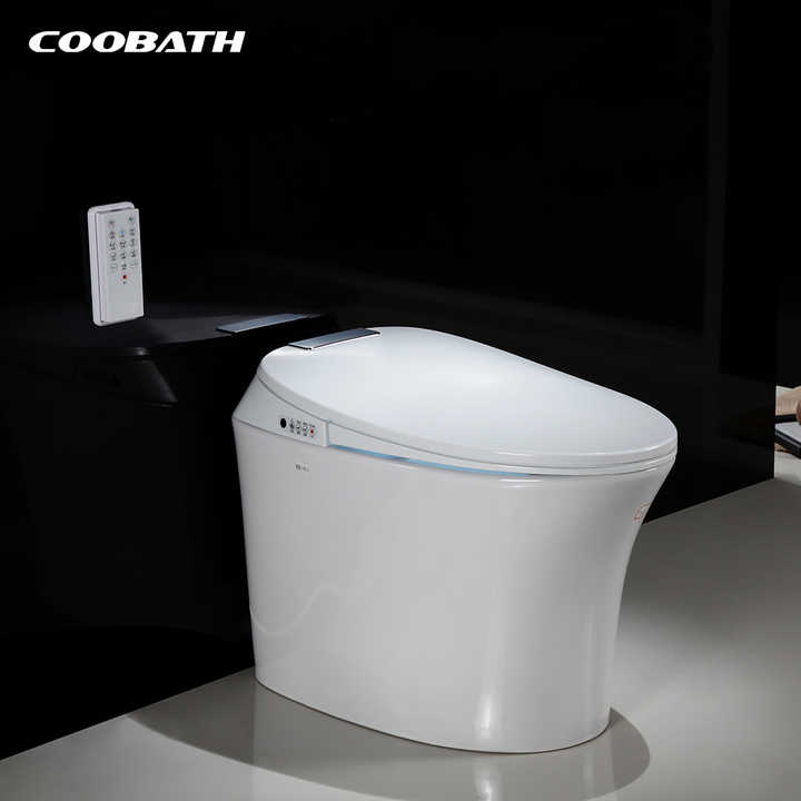 Modern Smart Bidet Toilet Bowl Water Closet Set Remote Intelligent Electric Commode One Piece ...