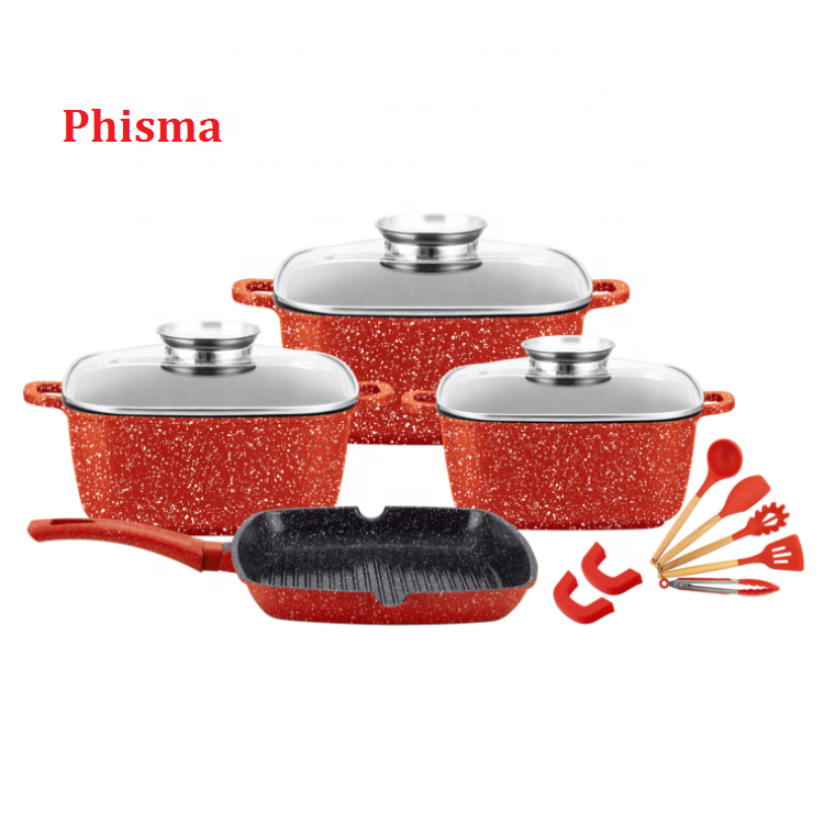 Premium Commercial 14PCS Granite Coating Leakproof Non-stick Die ...