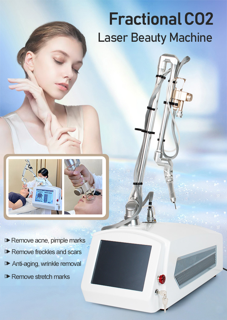 Portable Scar Removal Skin Resurfacing Co2 Fractional Laser / Fractional Co2 Laser Machine For ...