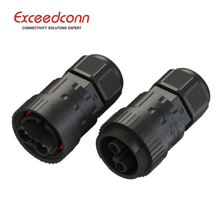 2 Pole Male Plug Connector Terminal Rewireable Connector for Cable ...