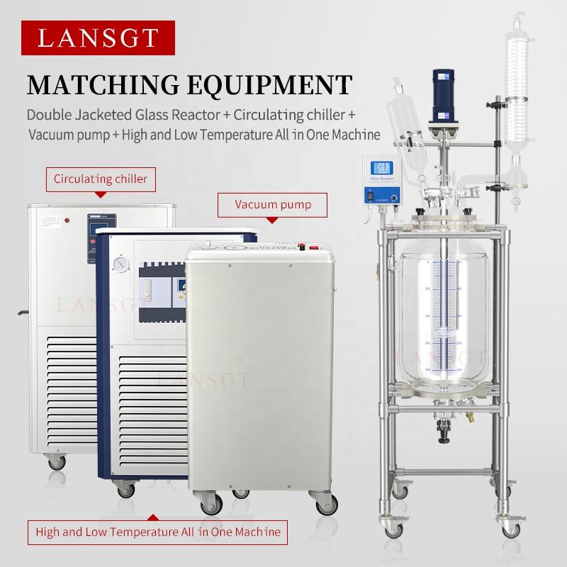Laboratory Dual Jacketed Glass Industrial Chemical Batch Jacketed ...