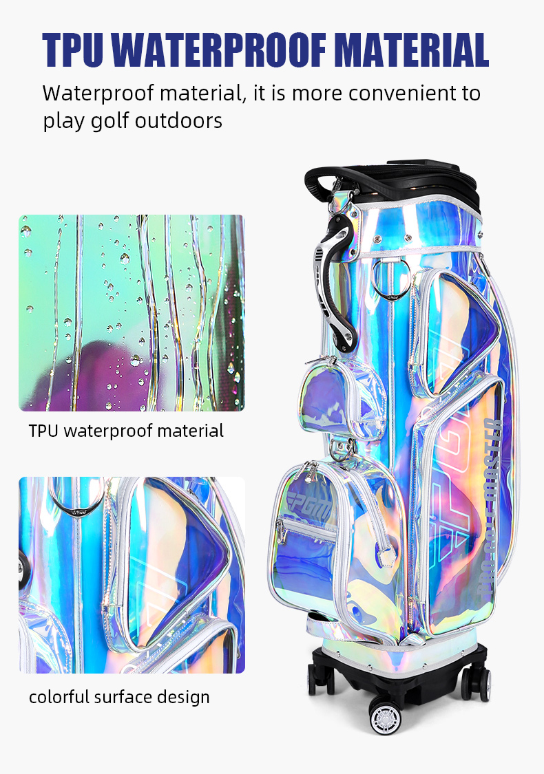 PGM QB122 funny golf bags tpu waterproof golf travel bag with wheels-企业官网