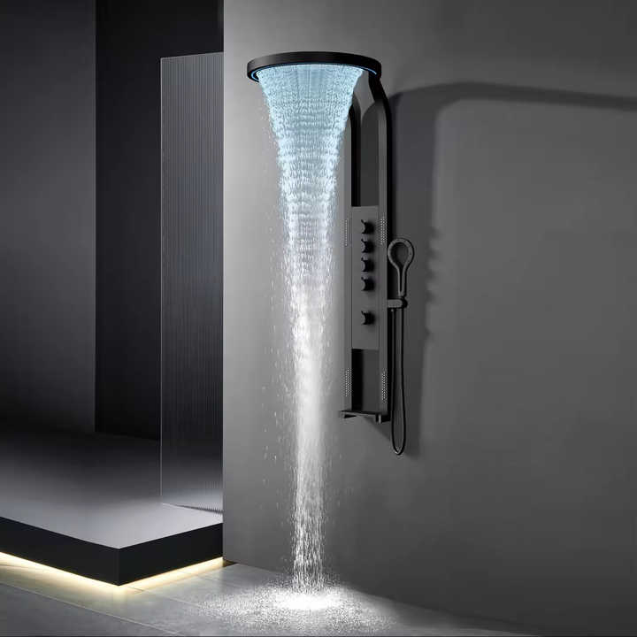 High Quality New Design Bathroom LED Shower Faucet Set Ceiling Rainfall ...