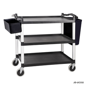 2 Tier Stainless Steel Detachable Serving Trolley Cart Clearing Trolley ...