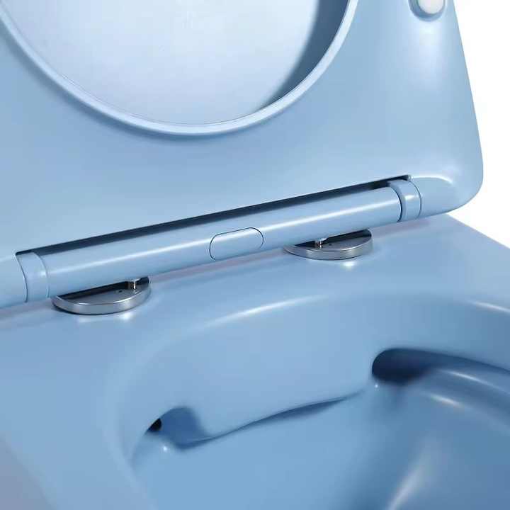 European Frameless Blue Ceramic Toilet with Concealed Tank Wholesale ...