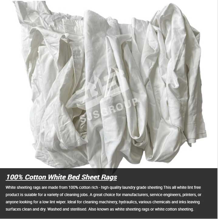 High Quality Wholesale 100 Cotton Industrial Wiping Rags Soft White ...