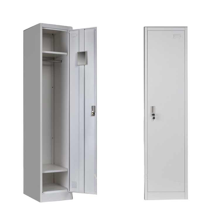 Single Door Steel Wardrobes Cabinet Stainless Steel Clothes Storage ...