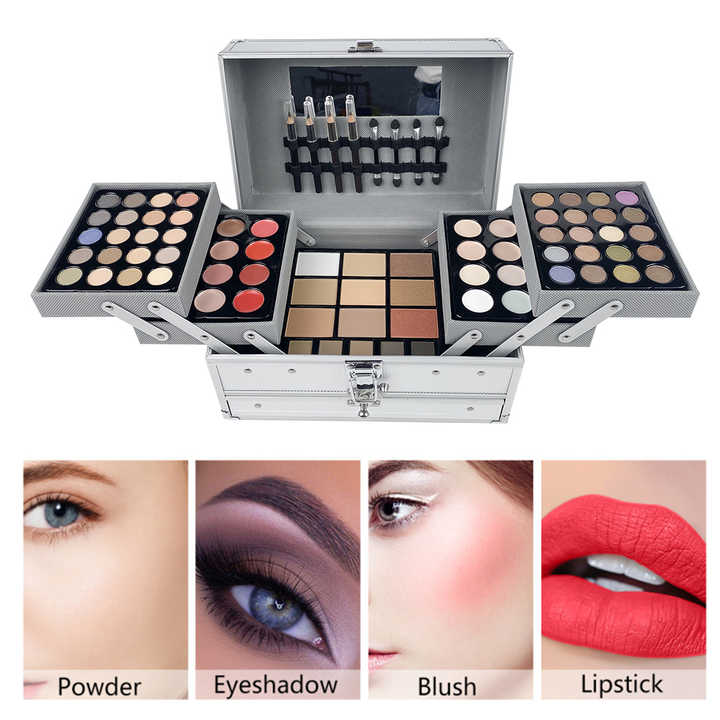 132 Color Makeup Set Box Professional Makeup Full Suitcase All In One ...