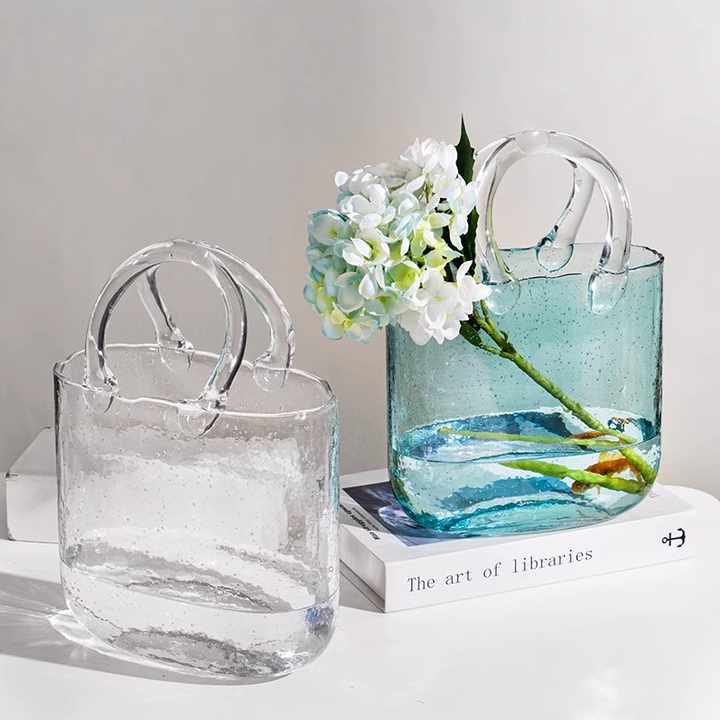 Decorative Table Glass Vases - Elegant Handbag Purse Bags